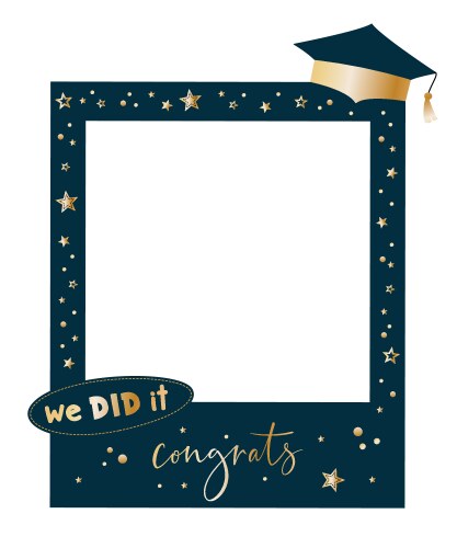 Class of 2024 graduation party photo frame Vector Image