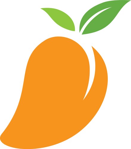 Mango logo flat design Royalty Free Vector Image