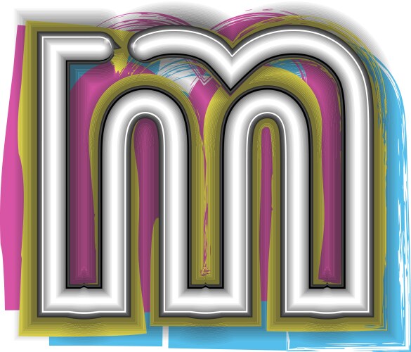 Neon Letter M Vector Images (over 710)