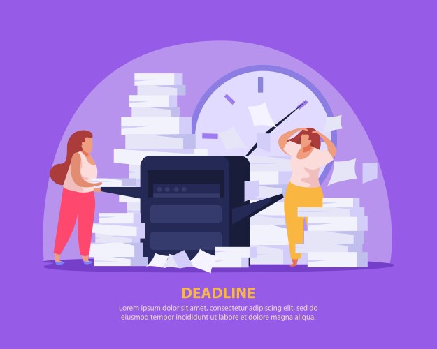 Tired people composition Royalty Free Vector Image