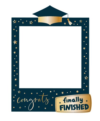 Graduation party photo frame props selfie Vector Image