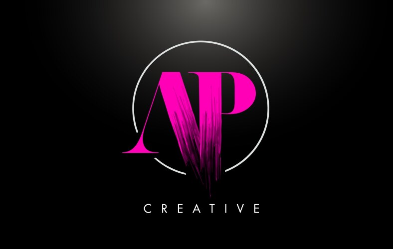Ap logo letter design Royalty Free Vector Image