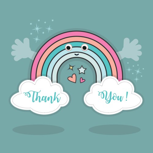 Thank you card circle japanese background Vector Image