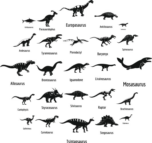 Dinosaur Dinosaurs Name Dino Vector Images (over 100)