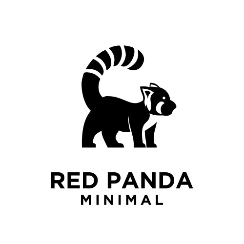 Save the red panda logo design protection of wild Vector Image
