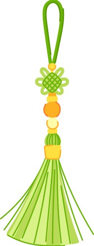 Gold tassel rope cartoon Royalty Free Vector Image