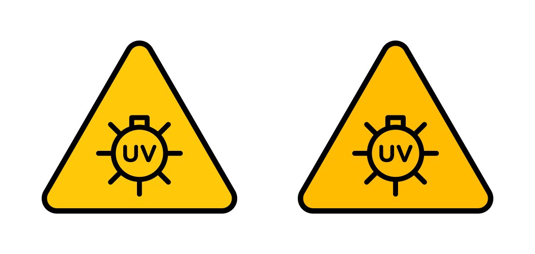 Uv light do not look sign ultraviolet light Vector Image