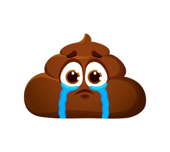 Sad Poop Character - Cartoon – Royalty-Free Vector | VectorStock