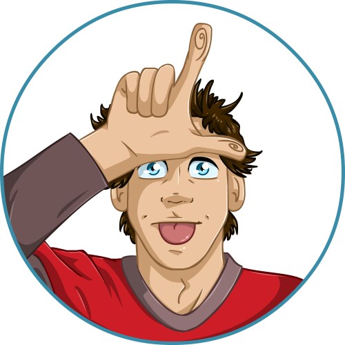 Loser emoticon Royalty Free Vector Image - VectorStock