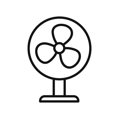 Ceiling fan icon symbol on white background Vector Image