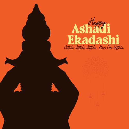 Happy ashadi ekadashi banner design Royalty Free Vector