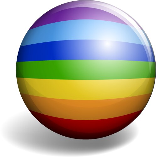 Realistic detailed 3d different rainbow badges pin