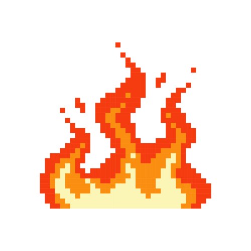 Symbol Fire Pixel Vector Images (over 1,300)