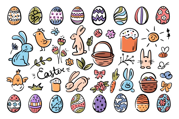 Easter Bunny Eggs Vector Images (over 54,000)