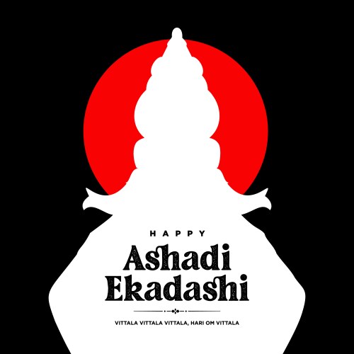 Happy ashadi ekadashi banner design Royalty Free Vector