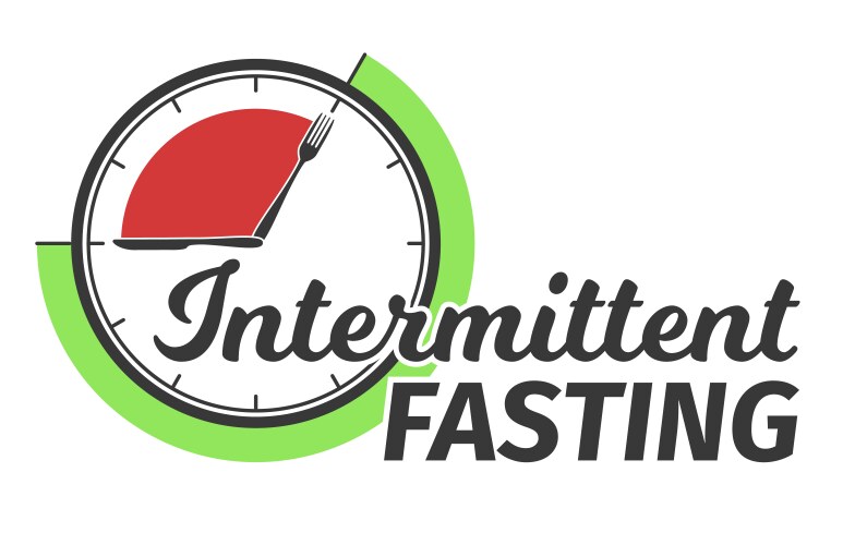 Scheme and concept of intermittent fasting clock Vector Image