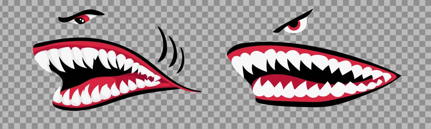shark teeth vector free
