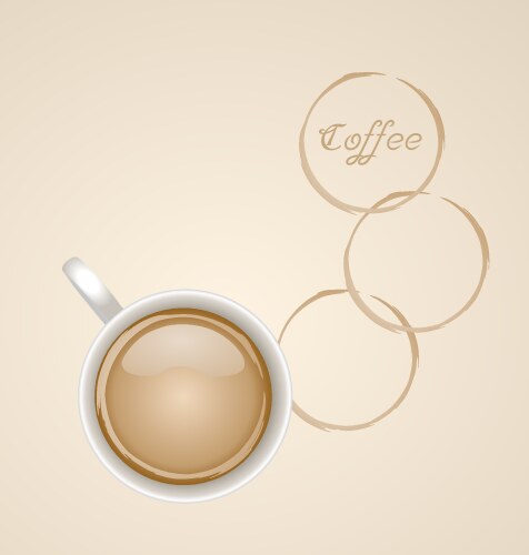 Coffee cup with earth map Royalty Free Vector Image