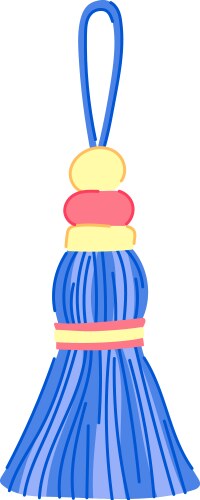 Decorative tassel rope cartoon Royalty Free Vector Image