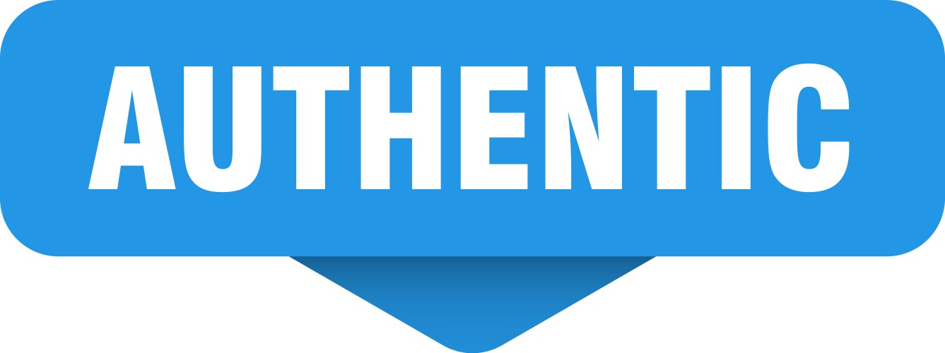 Authentic sticker sign on transparent Royalty Free Vector