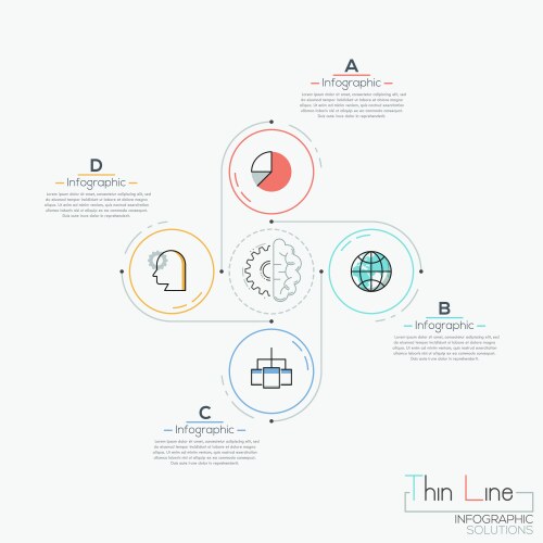 Project management process circle infographic Vector Image