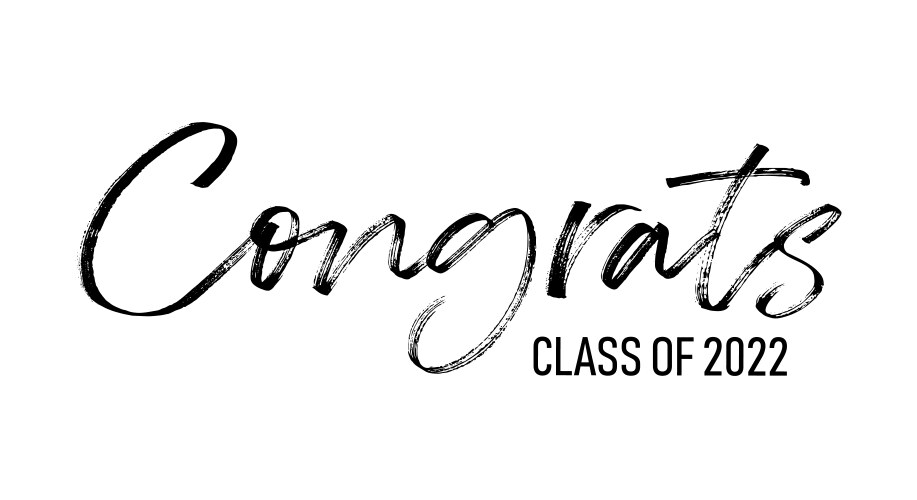 Class of 2022 calligraphy banner Royalty Free Vector Image