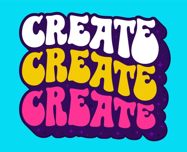 Groovy font Royalty Free Vector Image - VectorStock