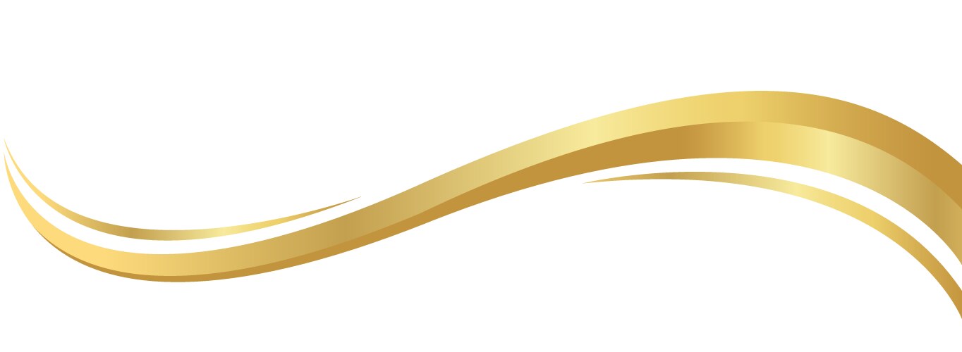 Gold wave curve golden corner shape Royalty Free Vector