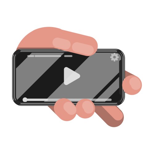Video streaming on phone Royalty Free Vector Image