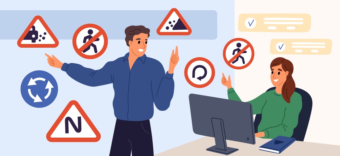 Driving Instructor Vector Images (over 1,200)