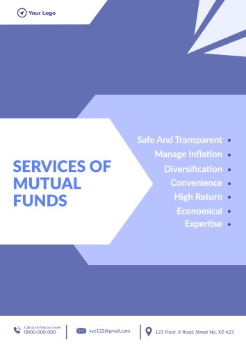Flyer design of mutual funds Royalty Free Vector Image