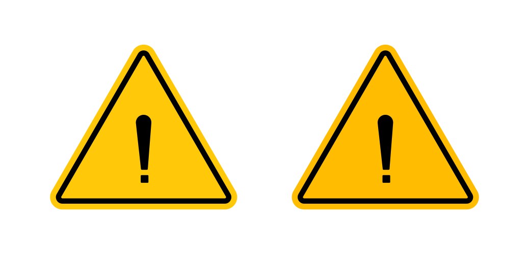 Warning attention sign icon set general alert Vector Image