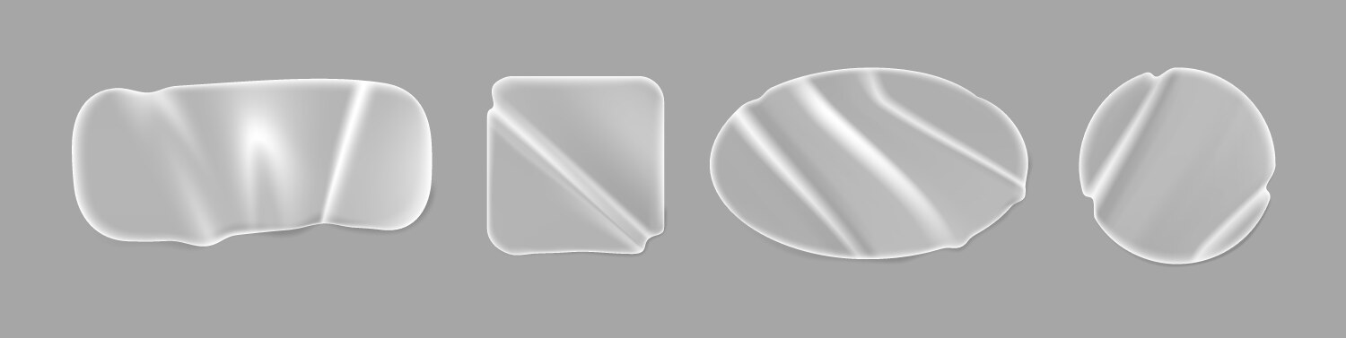 Plastic strip with transparent texture Royalty Free Vector