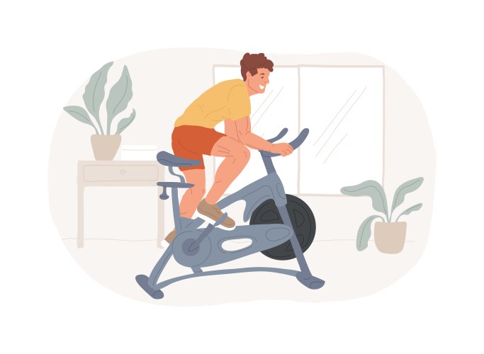 Home gym isolated cartoon Royalty Free Vector Image