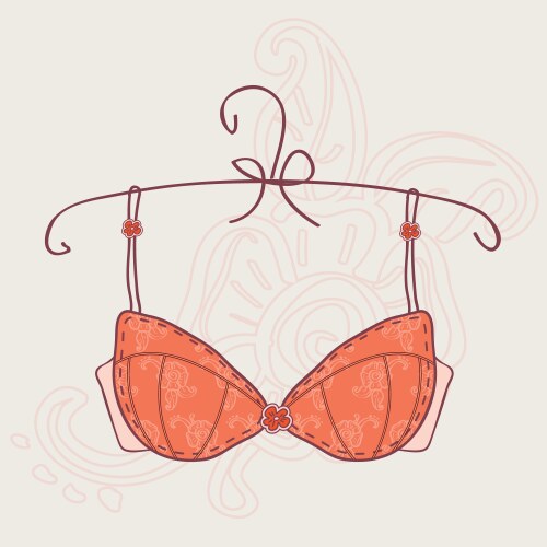 Lacy sexy bra Royalty Free Vector Image - VectorStock