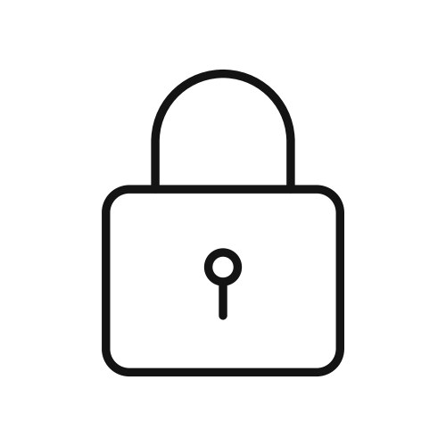 Padlock icon set lock unlock key symbol Royalty Free Vector
