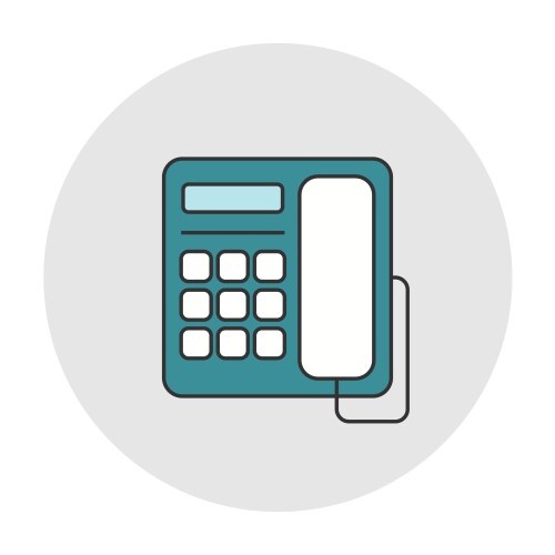 Classic office phone cartoon Royalty Free Vector Image