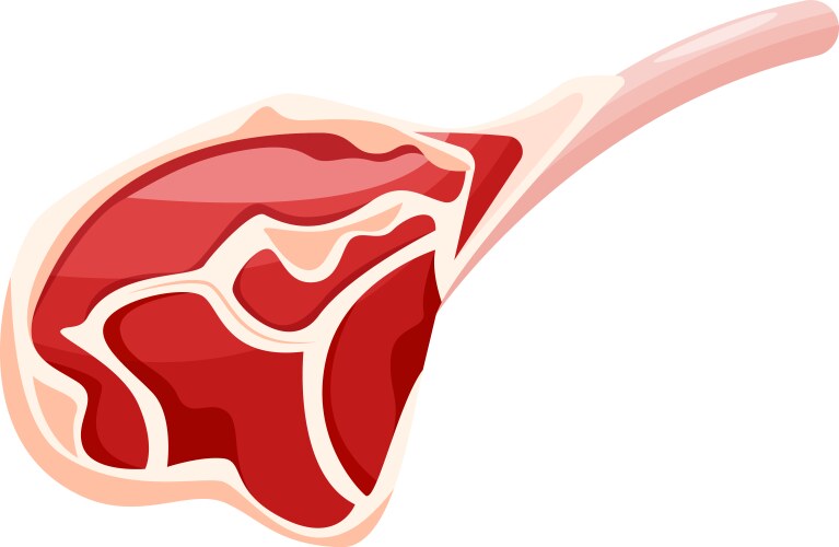 Logo raw meat Royalty Free Vector Image - VectorStock