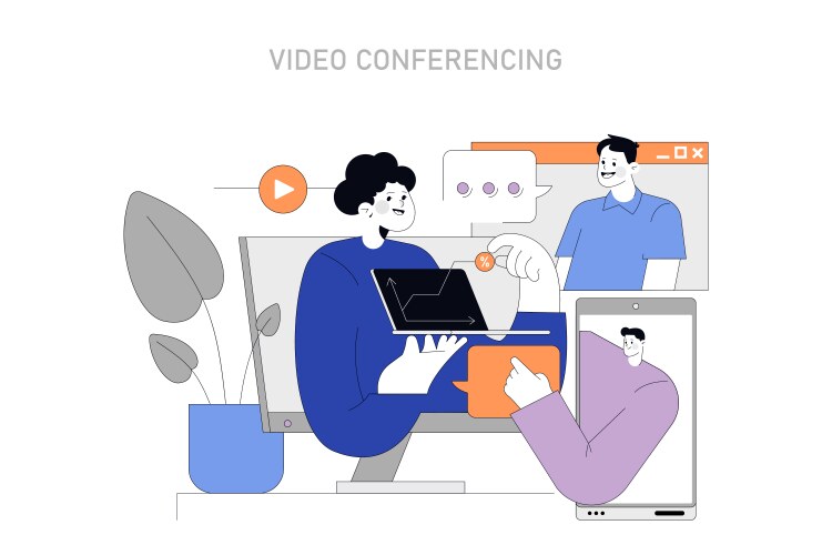 Video Conferencing Vector Images (over 2,100)