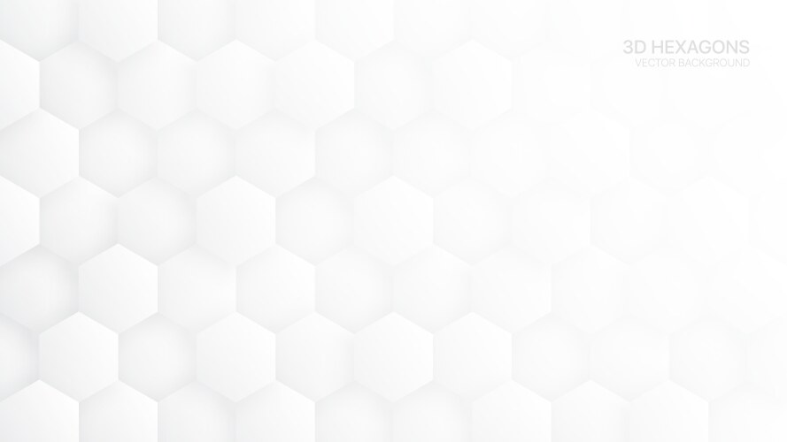 White hexagon abstract seamless pattern background