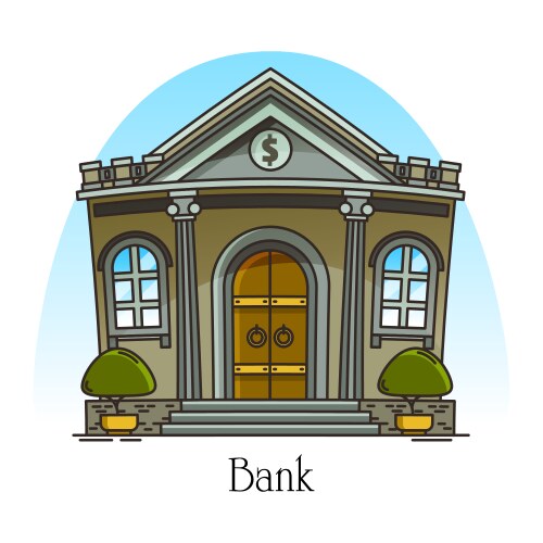 Cartoon Bank Building Vector Images (over 4,900)