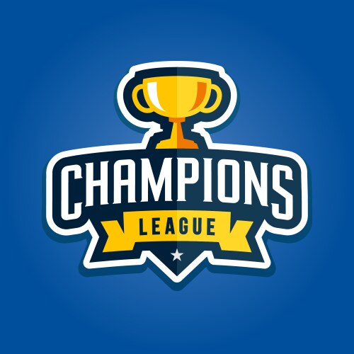 Official logo uefa champions league Royalty Free Vector