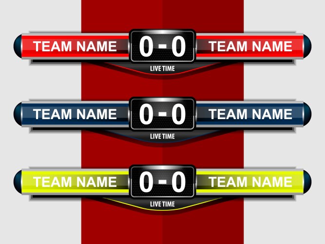 Soccer and football scoreboard template Royalty Free Vector