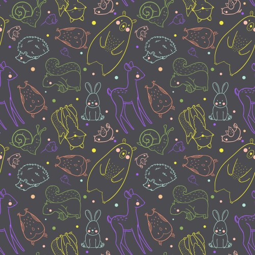 Watercolor cute ba pattern Royalty Free Vector Image