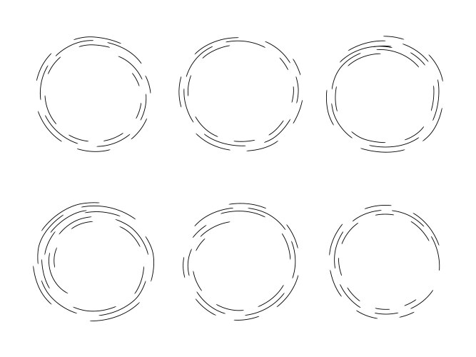 Dash line shape art decoration isolated Royalty Free Vector