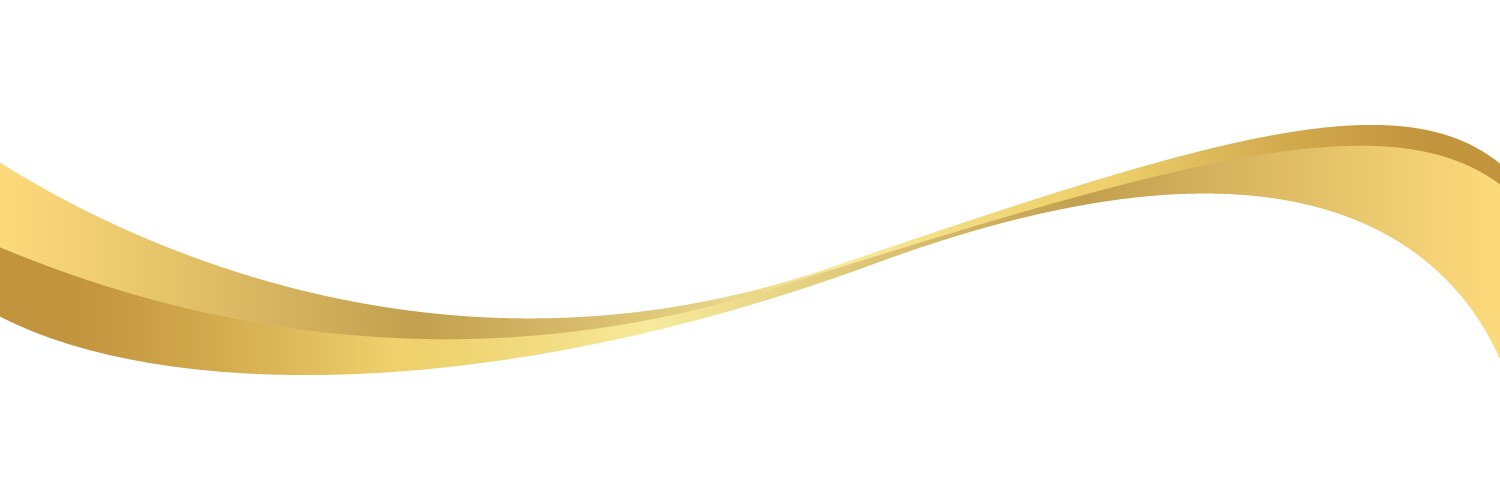 Gold wave curve golden corner shape Royalty Free Vector