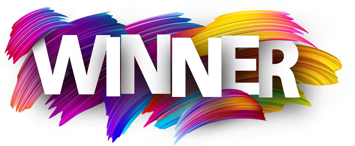 Winner sign Royalty Free Vector Image - VectorStock
