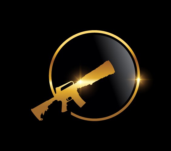 Gold luxury camera icon Royalty Free Vector Image