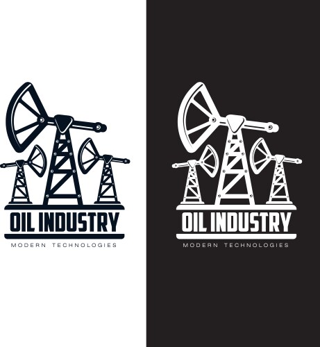 Oil rig logo Vector Images & Graphics for Commercial Use | VectorStock