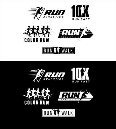 Run logo design stock symbol running Royalty Free Vector